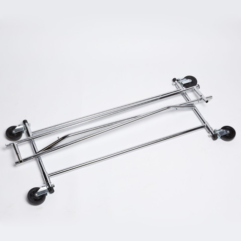 Single Rail Folding Rolling Clothing Rack | Product Display Solutions