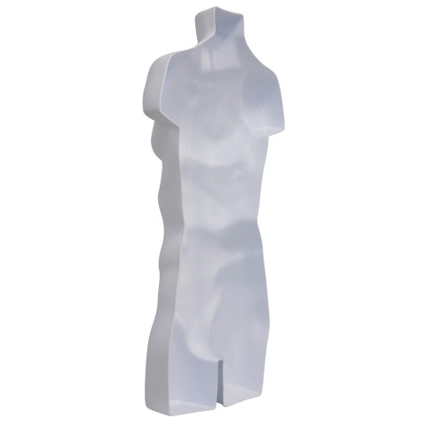 Male Full Torso Hanging Display Form | White