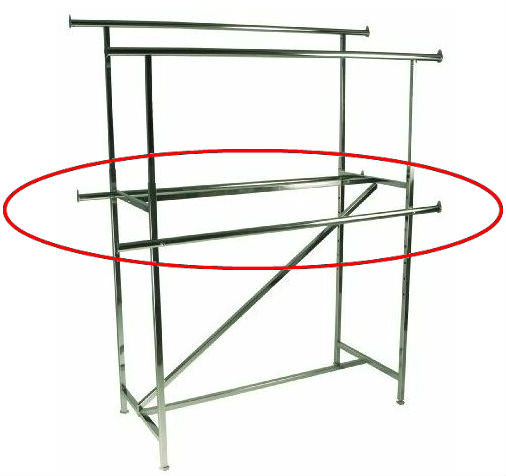Double Bar Clothing Display Racks | Product Display Solutions