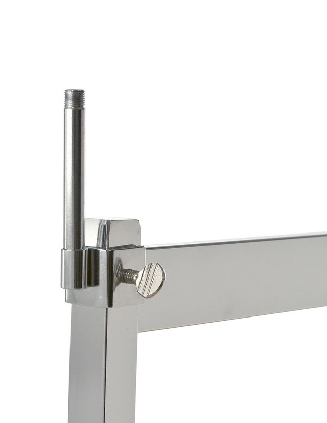 Clapm for 1" Square Tubing with 3"L Stem & 3/8 Threaded Fitting