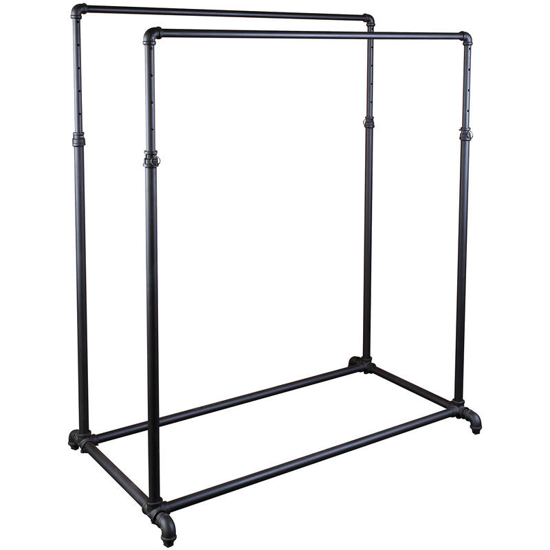 2-Way Clothing Rack | Black Pipeline Collection | Product Display Solutions