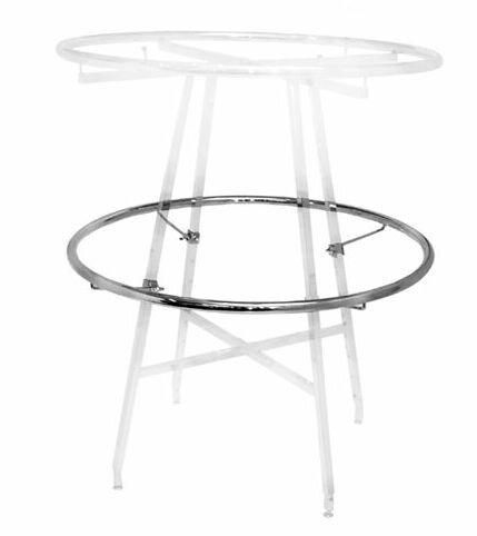 36" Round Rack Add-On or Replacement Display Rail | CHROME