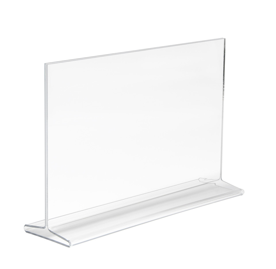 7"H x 5.5"W Double Sided Clear Countertop Sign Holder