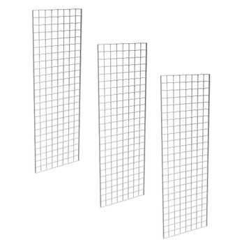 2' X 6' Gridwall Panels | Chrome