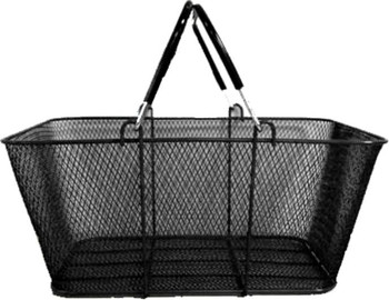 Wire Mesh Shopping Baskets | BLACK