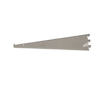 12" L Shelf Bracket with Stabilizer for Slotted Standards - Chrome