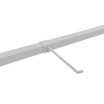 4" Metal Saddle Mount Display Hook for Aspect Fixtures | White
