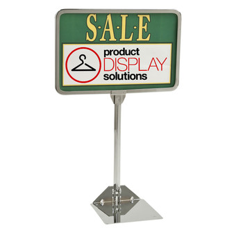 7"H x 11"W Shovel Base Sign Holder with 10" Long Stem
