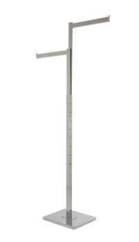 2 Way Rack with TWO Straight Display Arms | CHROME