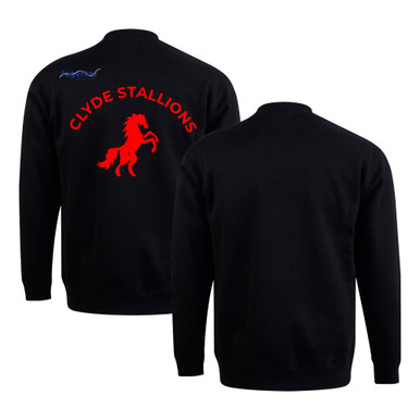 CLYDE STALLIONS Fleecy Sweat ADULTS/KIDS BLACK