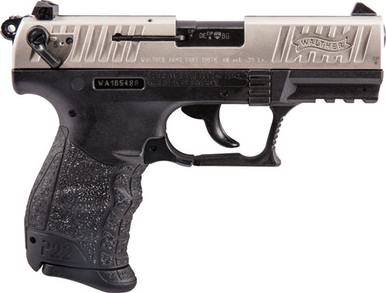 Walther P22 CA .22 LR Semi-Auto Pistol with Nickel Slide and Accessory ...