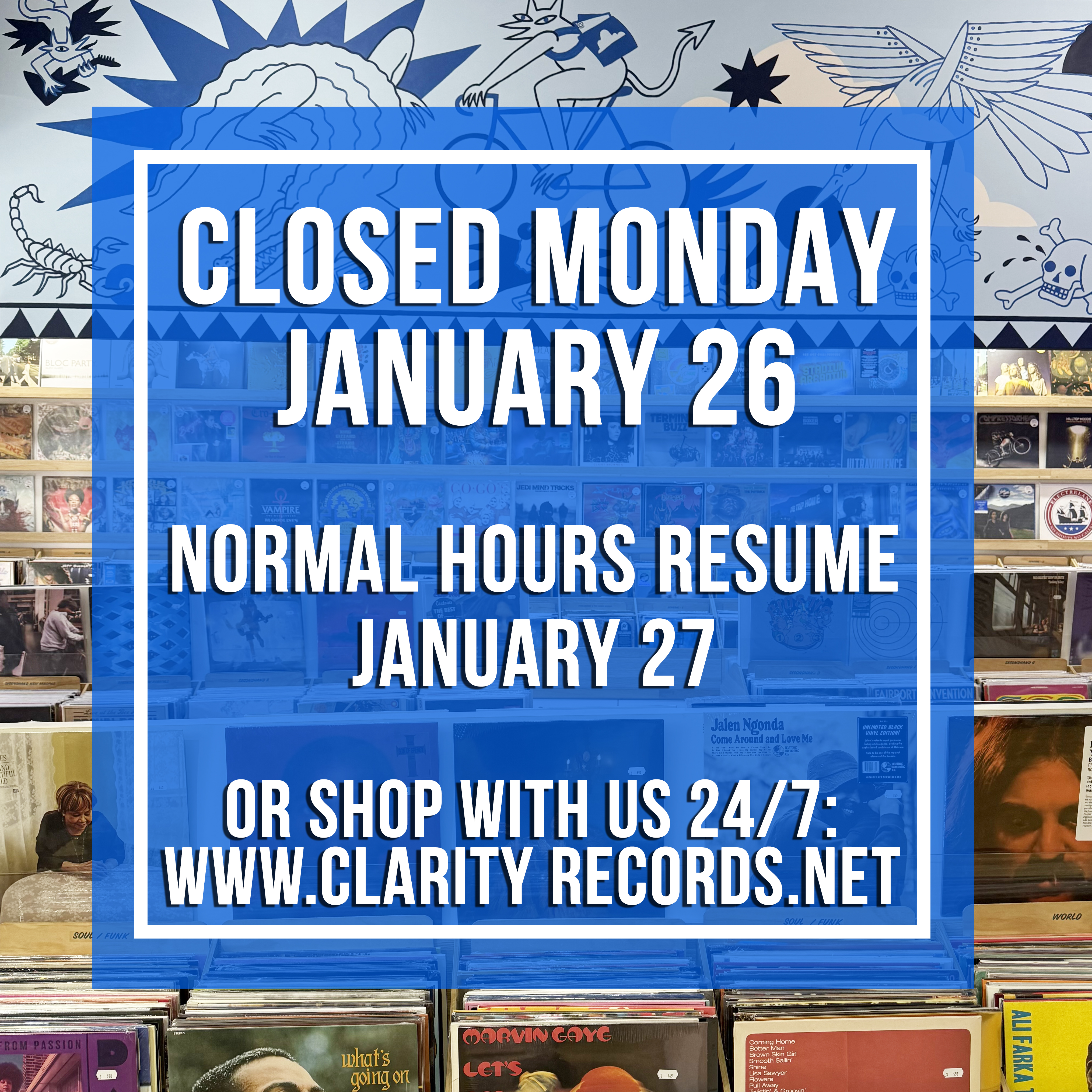 Closed January 26 - Clarity Records