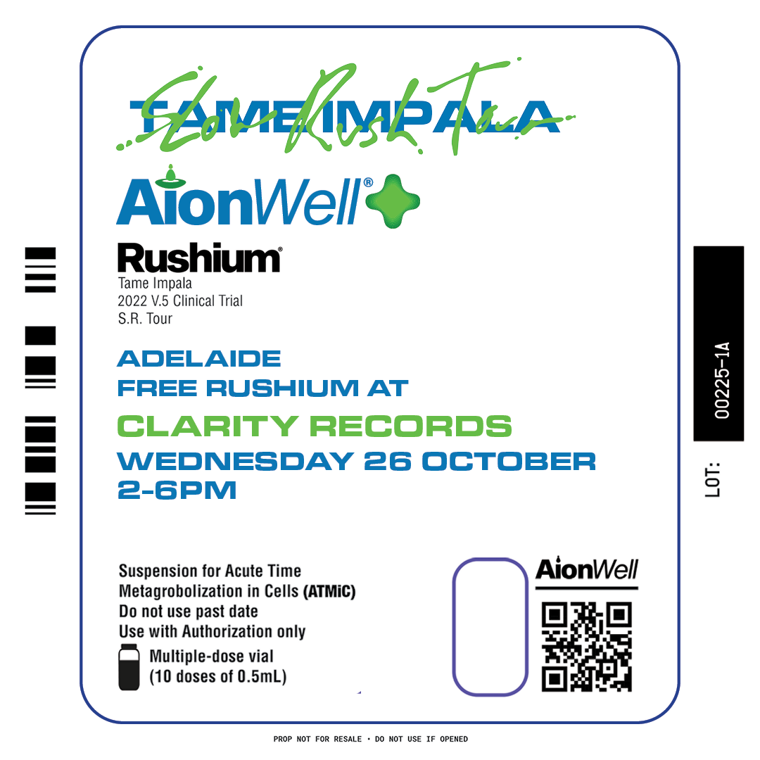 Tame Impala "Rushium" Available October 26 - Clarity Records