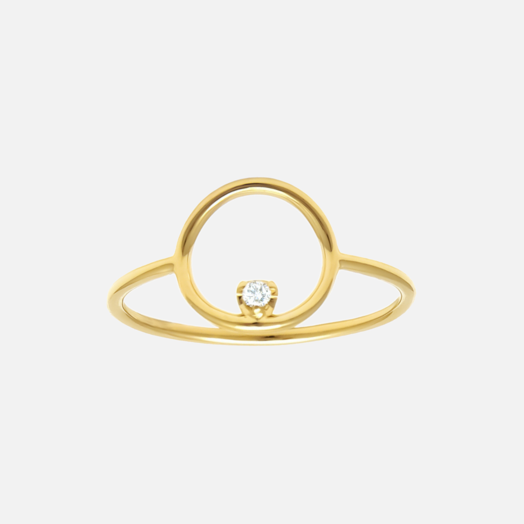 14k Gold Thin Diamond Orbit Ring - Koru Jewelers