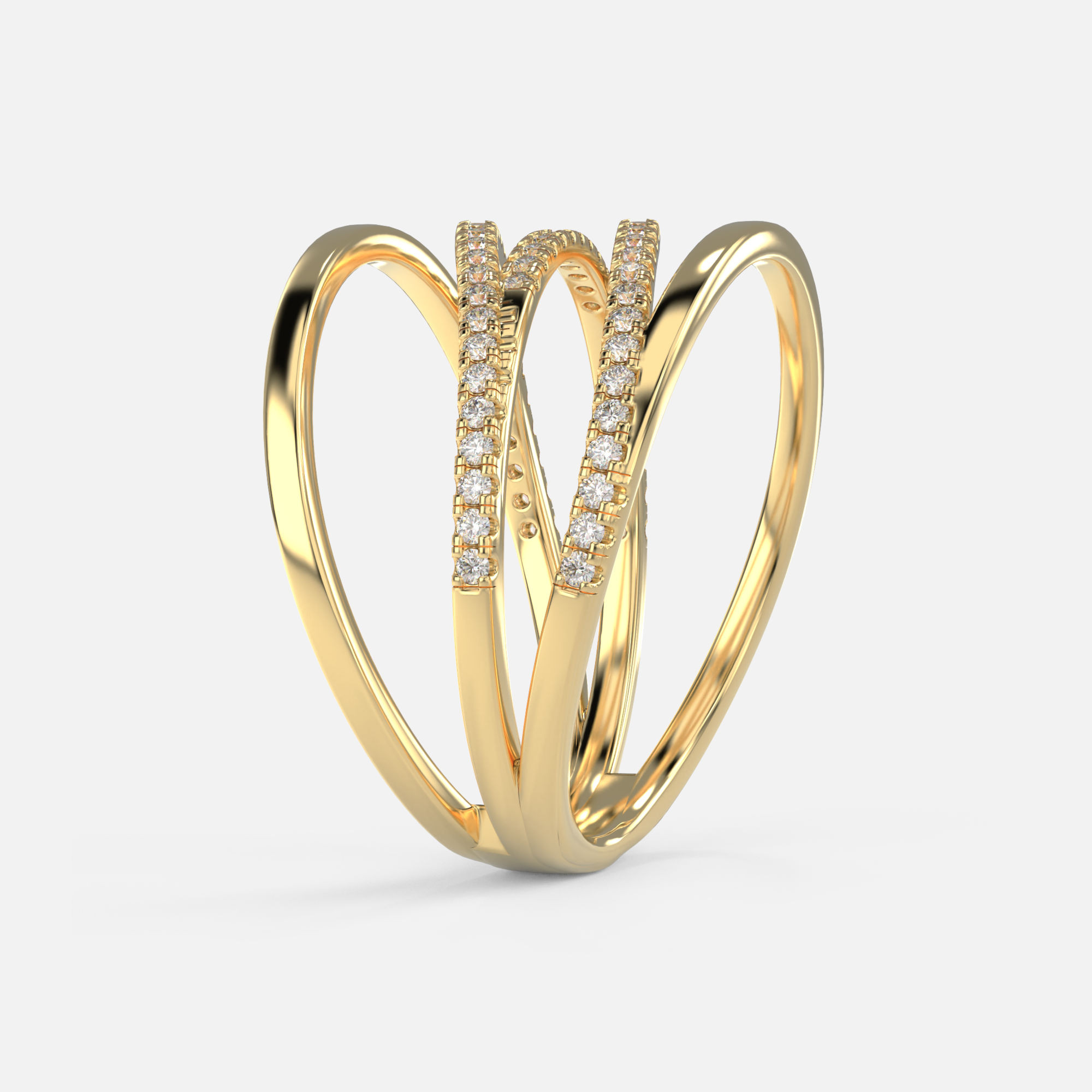 Multi Layer Diamond Ring - Koru Jewelers | Layered Rings