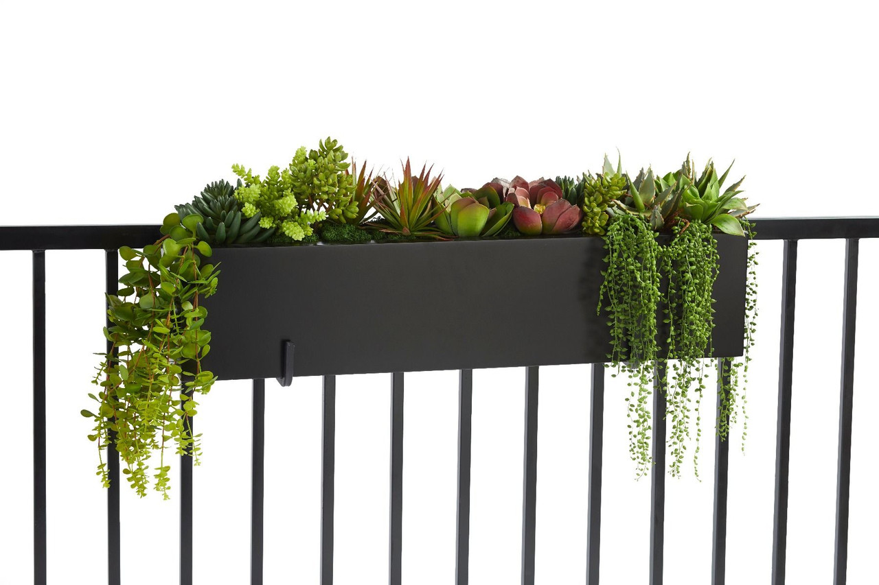 Modern Railing Planter 2 Colors