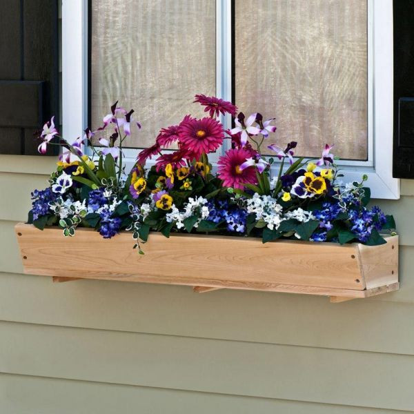 Framed Cottage Cedar Window Box w/ Cleat