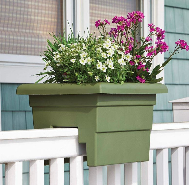 Countryside Railing Planter 2 Sizes 5 Colors