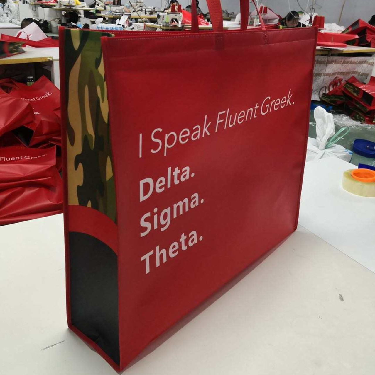 Delta shopping bag - camo side stronger - Waju Designs