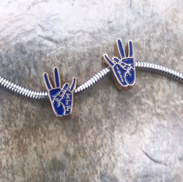 Sigma Gamma Rho Hand Sign European bead - Waju Designs