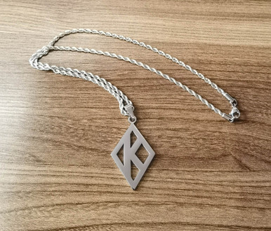 Floating K necklace - Gold - Waju Designs