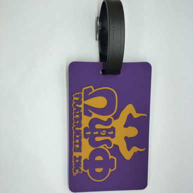 Omega Psi Phi - Omega hooks luggage tag - Waju Designs
