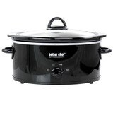 Better Chef 3 Quart Oval Slow Cooker with Removable Stoneware Crock in ...