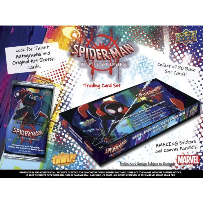 2022 Upper Deck Marvel Spiderman Into the Spider-Verse Hobby Box ...
