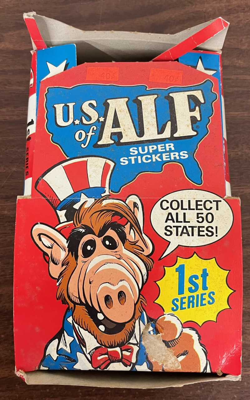 1987 Zoot U.S. Of ALF Stickers 1st Series 21 Pack Lot W/ Box - Legends ...