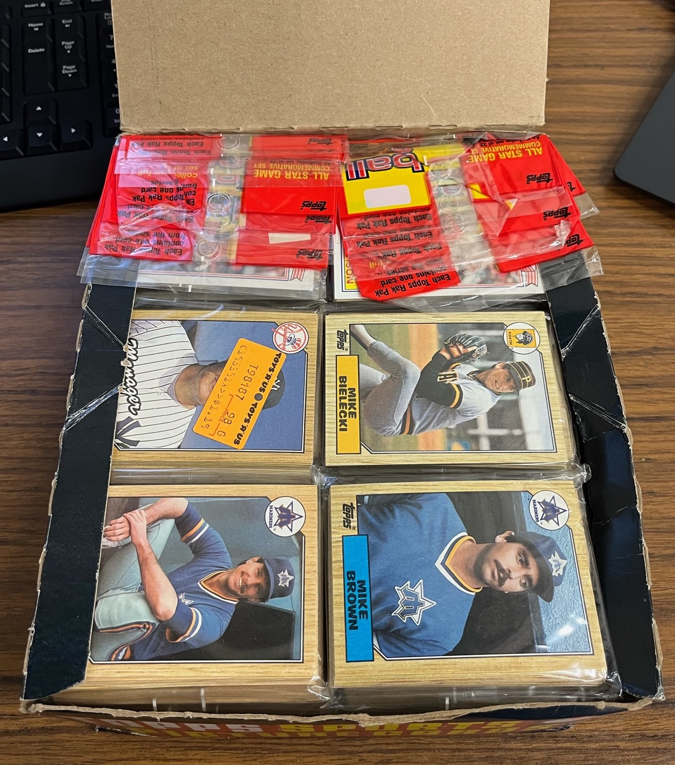 1987 Topps Baseball Rack Pack Box - Legends Fan Shop