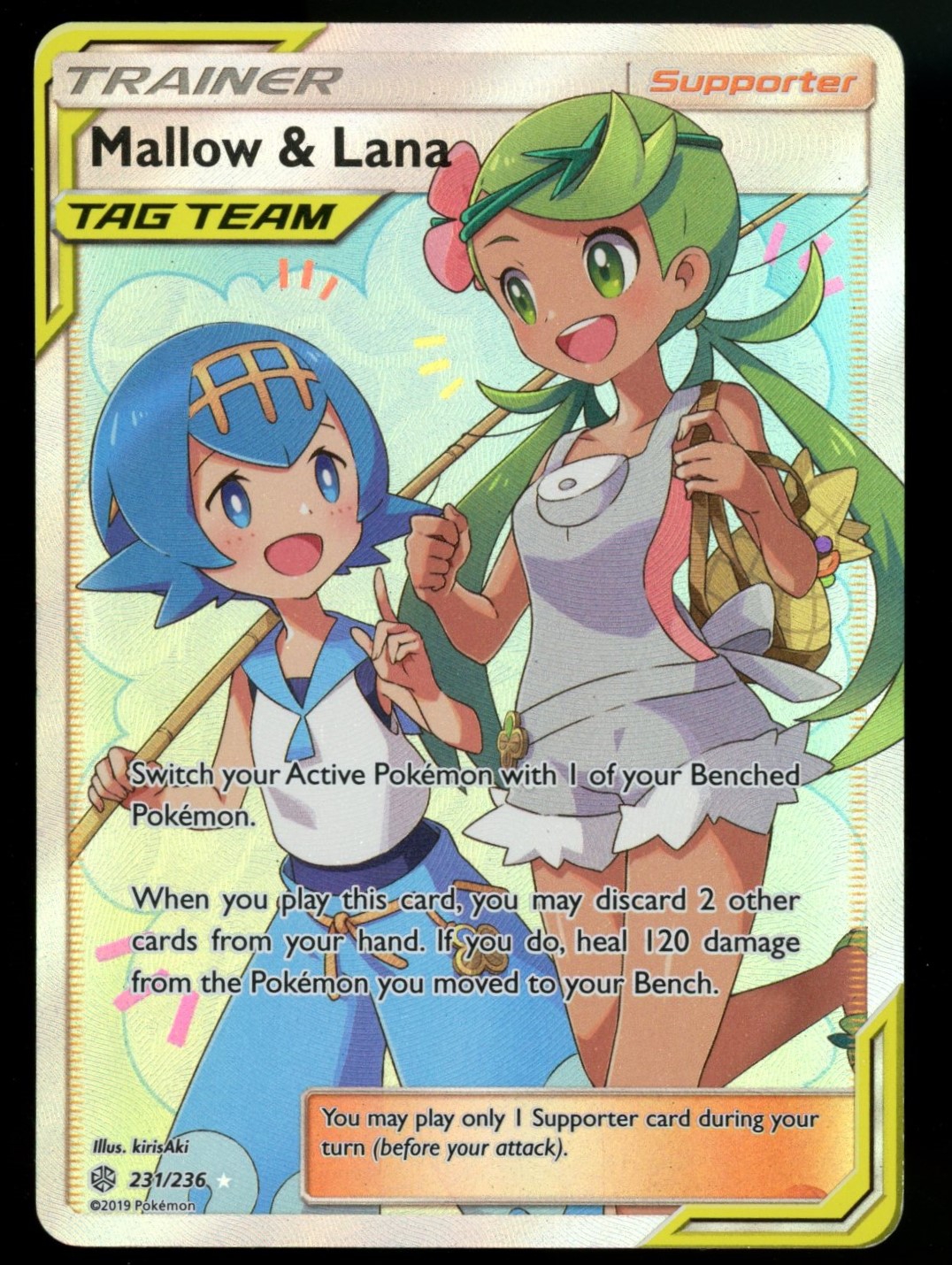 Pokemon Mallow & Lana Tag Team Full Art #231/236 (C) - Legends Fan Shop