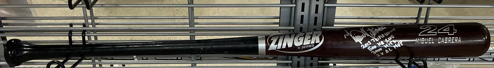 Miguel Cabrera Game Used Signed Autographed Inscribed Zinger Bat PSA GU ...