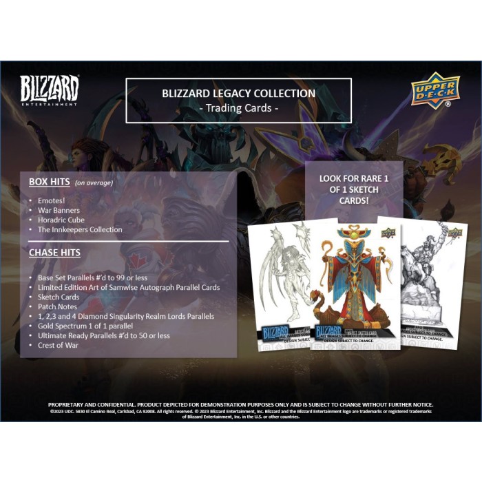 2023 Upper Deck Blizzard Entertainment Legacy Collection Hobby Box ...