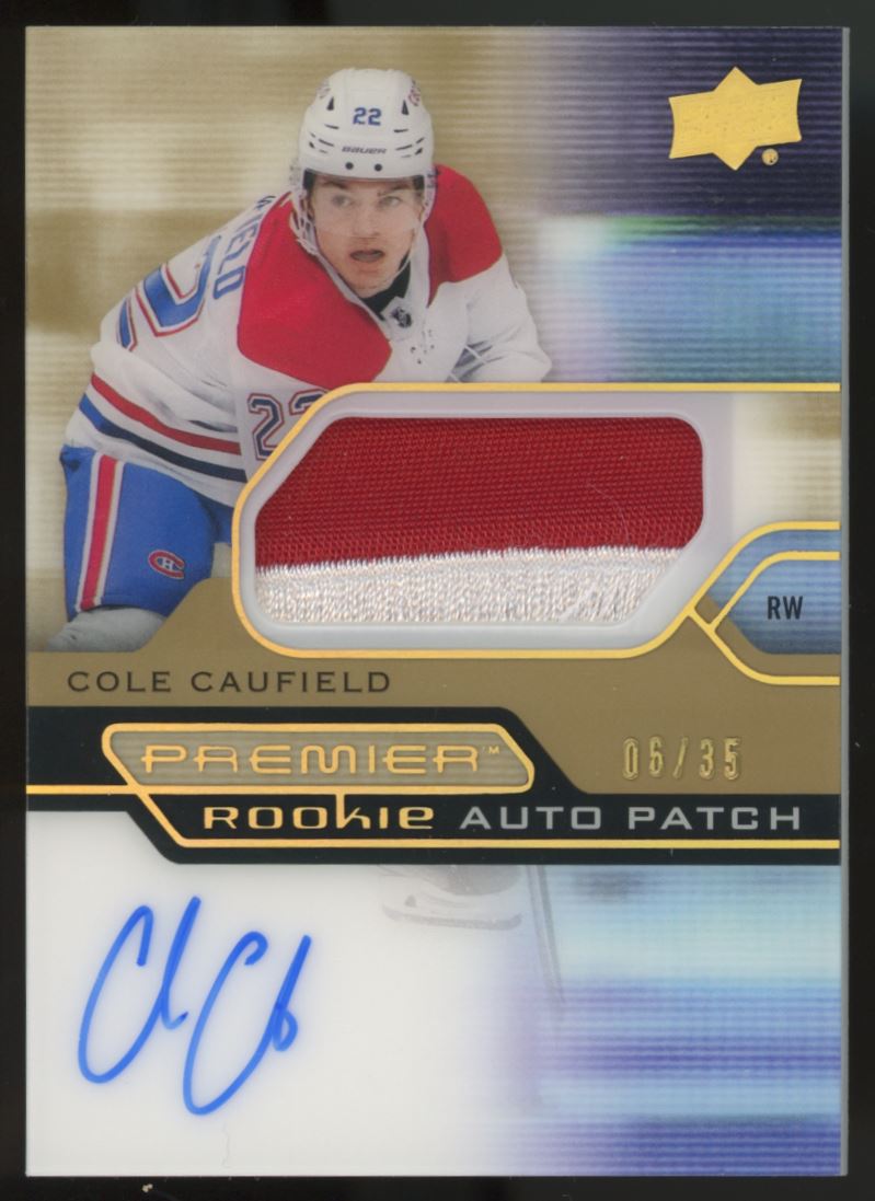 2021-22 Premier Cole Caufield RC Patch Auto RPA /35 #AR-CC - Legends ...