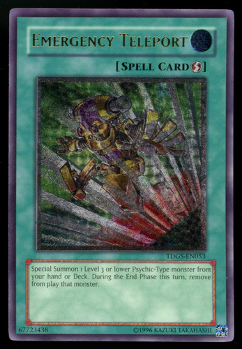 Yugioh Emergency Teleport Ultimate Rare #TDGS-EN053 - Legends Fan Shop