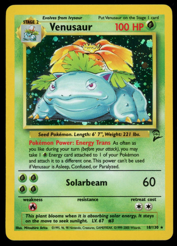 Pokemon Venusaur Base Set 2 Holo #18/130 - Legends Fan Shop
