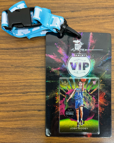 2022 Panini The National VIP Party Badge Josh Giddey Court Kings RC 1/1 ...