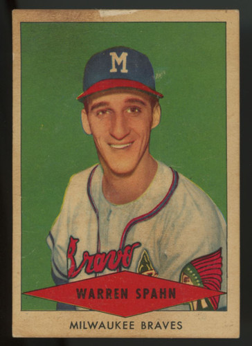 1954 Red Heart Warren Spahn Fair/Good - Legends Fan Shop