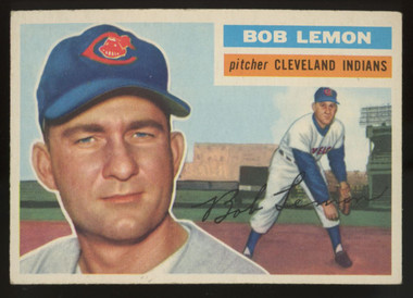1956 Topps Bob Lemon #255 EX "B" - Legends Fan Shop
