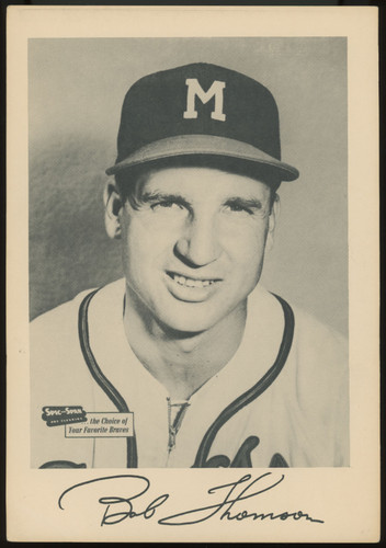 1953-57 Spic and Span Bobby Thomson 7x10 Photo VG - Legends Fan Shop