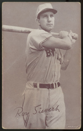 1947-66 Exhibits Roy Sievers Batting F/G (Crease) - Legends Fan Shop