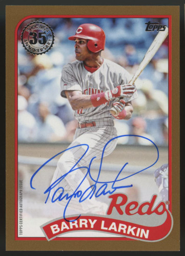 2024 Topps Series 1 Barry Larkin Auto Gold /50 #89BA-BLA - Legends Fan Shop