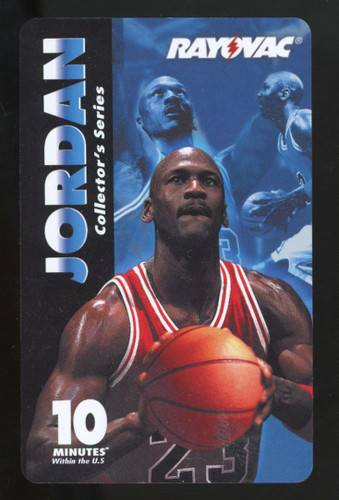 Rayovac Collector's Series Michael Jordan Phone Calling Card Blue ...
