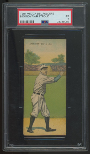 1911 T201 Mecca Double Folders Donovan Stroud PSA 1 - Legends Fan Shop