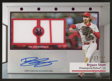 2024 Museum Collection Bryson Stott Dual Patch Auto Pink /99 #SWDRA-BS ...