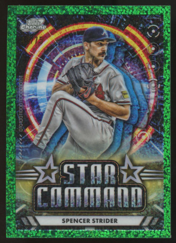 2024 Topps Cosmic Chrome Spencer Strider Star Command Green /75 #SC-19 ...
