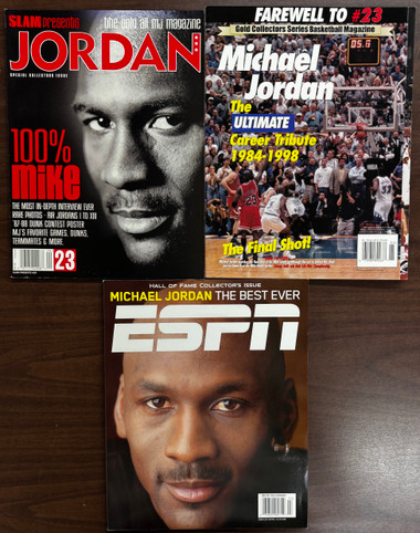 Lot of 3 Collector's Issue Michael Jordan Magazines - Slam, ESPN ...