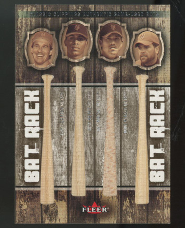 2005 Fleer Classic Clippings Carter Reyes Matsui Piazza Bat Rack /10 ...