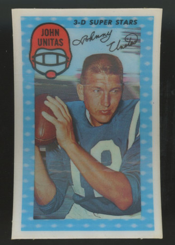 1971 Kellogg's John Unitas 3-D Super Stars #28 VG/EX - Legends Fan Shop