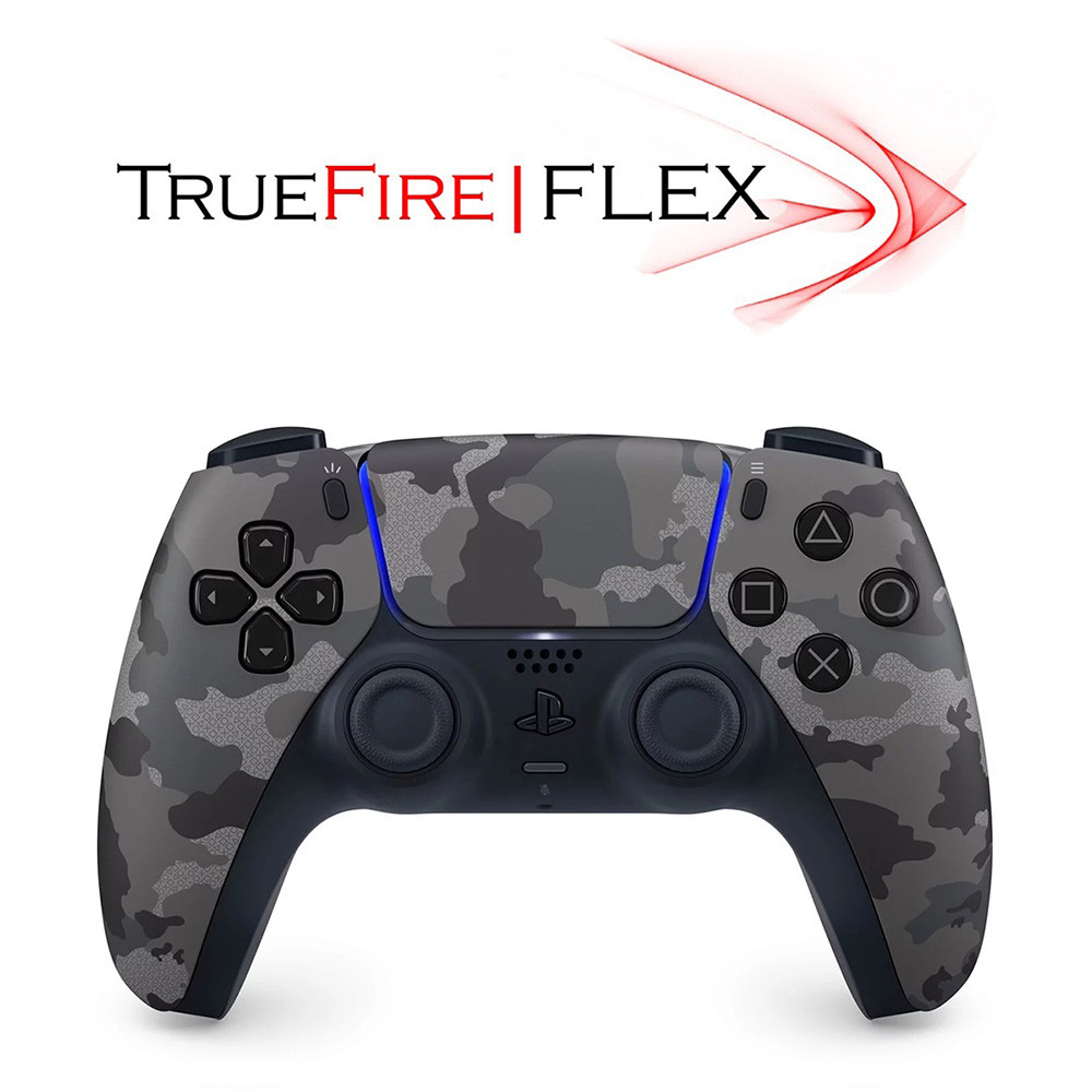 PS5 TrueFire Rapid fire Modded Controller - Gray Camouflage